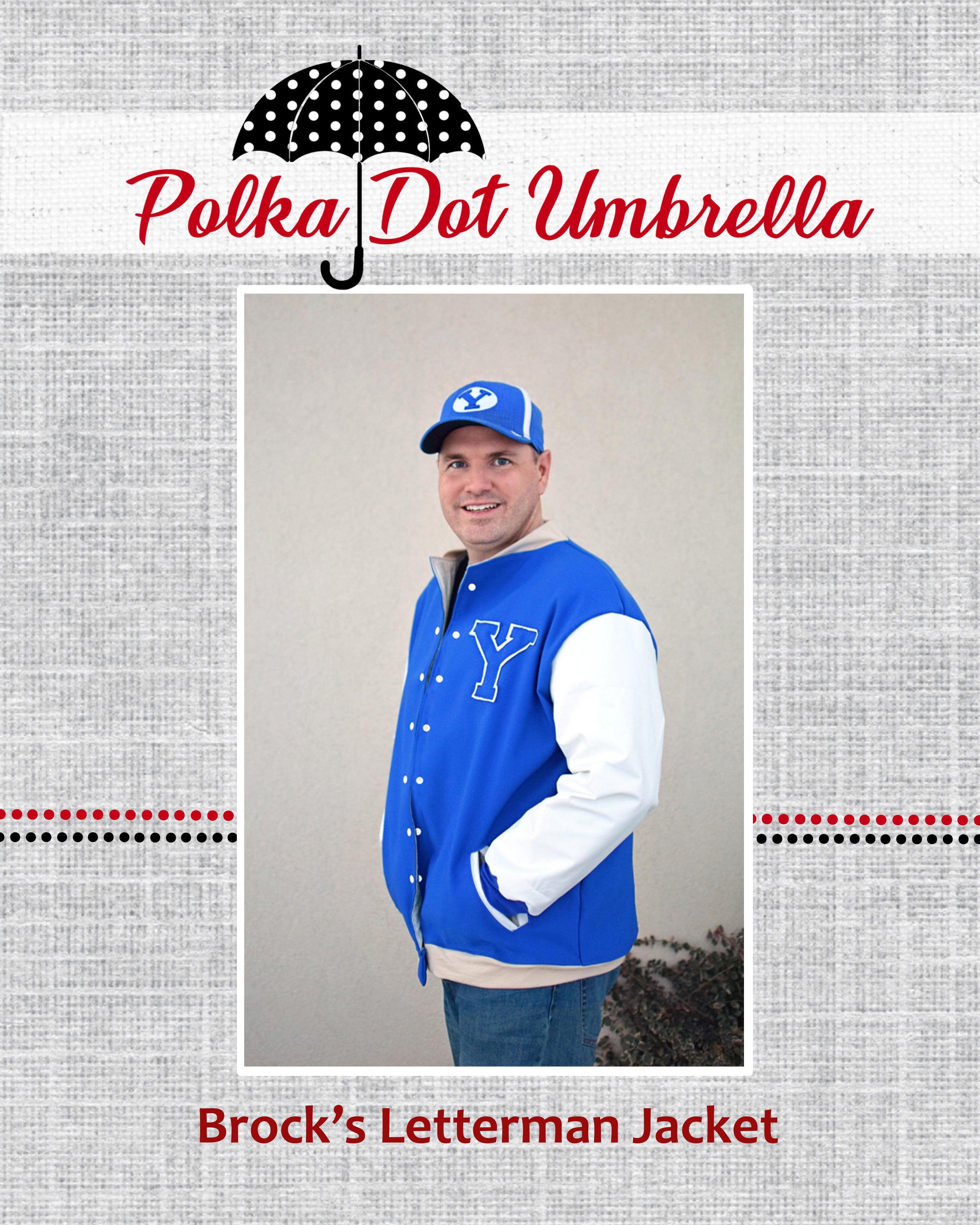 Brock's Letterman Jacket for Adults – Polka Dot Umbrella