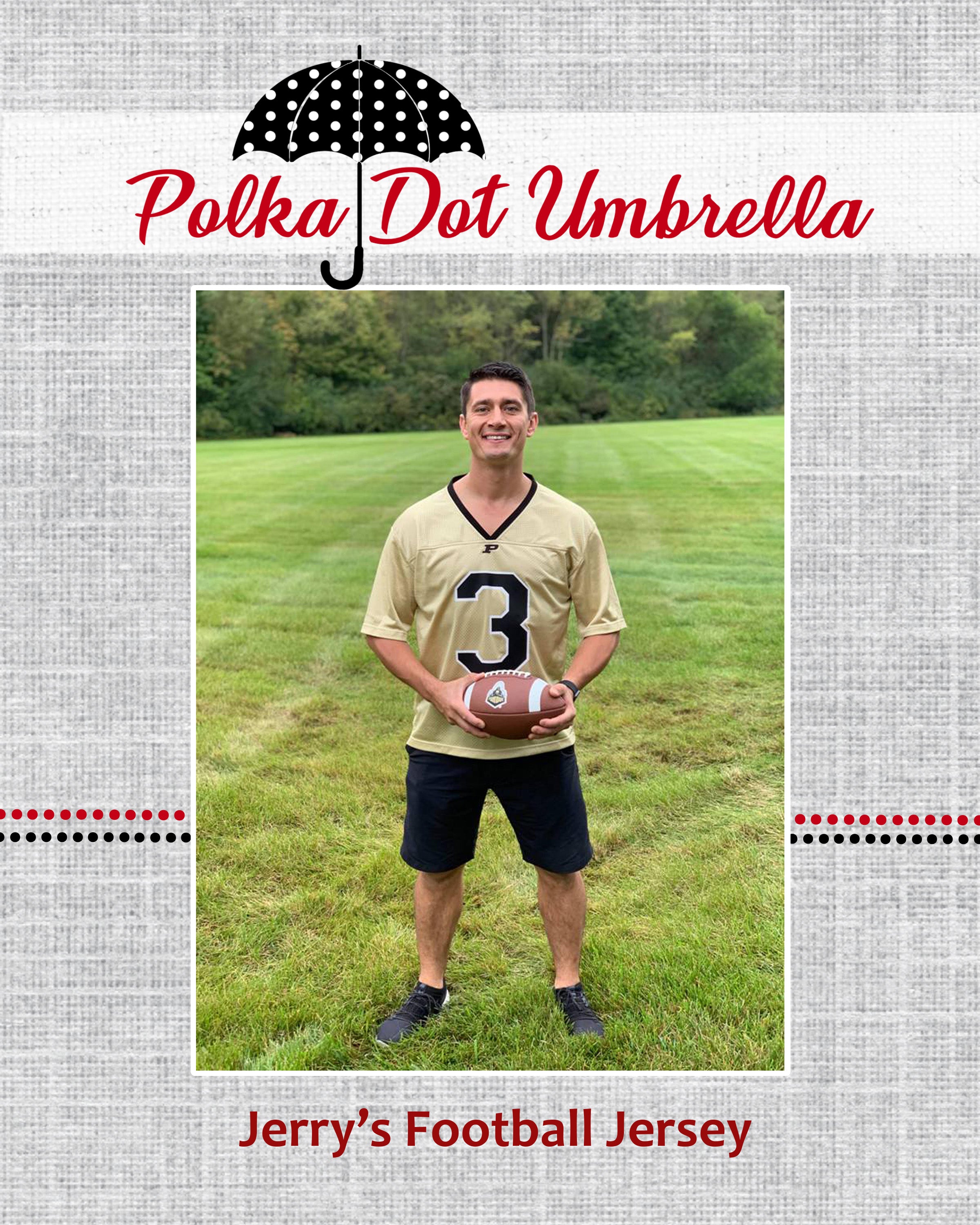 Jerry's Football Jersey for Adults – Polka Dot Umbrella